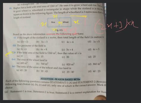 Assertion Reason Based Mcqs Each Of The Following Questions Contains Stat