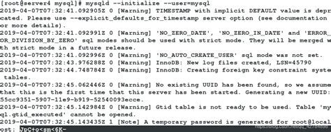 Mysql初始化报错： Error Initialize Specified But The Data Directory Has