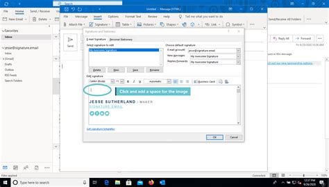How To Add An Image To An Email Signature In Outlook