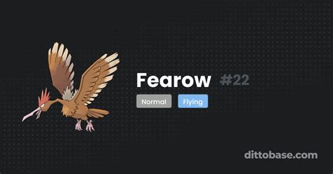 Fearow Dittobase Pokédex