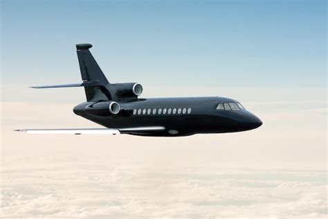 Premium Photo Black Modern Private Jet Flying In The Air Above The Clouds