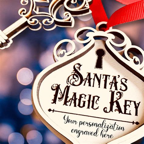 Santas Magic Key Santas Magic Christmas Eve Key Santas Magic Key Laser Cut Santa Key