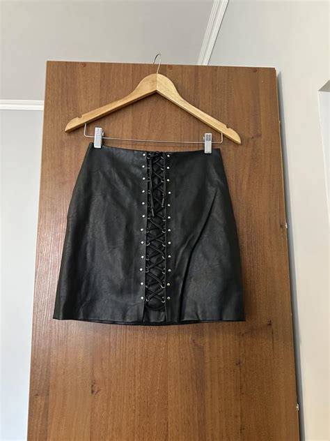 Шкіряна юбка — ціна 449 грн у каталозі Міні спідниці Купити жіночі речі за доступною ціною на