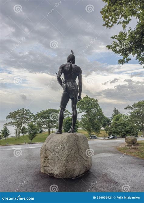 Plymouth Massachusetts Usa Massasoit Statue Circa 2024 Photo Stock Image Image Of Travel