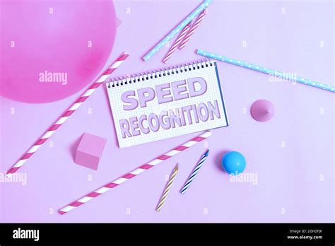 Inspiration Showing Sign Speed Recognition Word Written On Technology