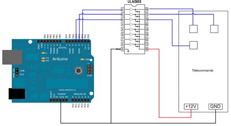 Projets Domotiques Dans La Maison Storck Schema Arduino Et Uln2803