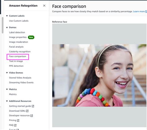 i tried to detect analyze and compare faces using amazon rekognition