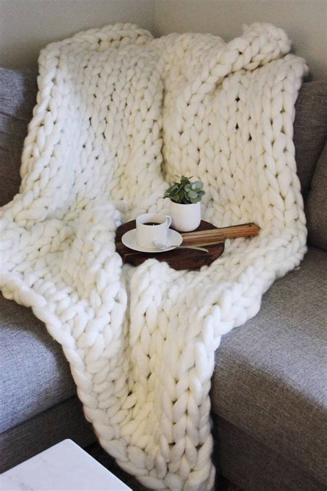 Diy Chunky Knit Blanket Tutorial Artofit
