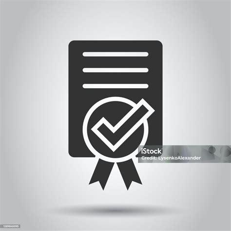 플랫 스타일로 인증서 아이콘을 승인합니다 흰색 격리 된 배경에 문서 확인 표시 벡터 그림입니다 승인 선택 비즈니스 개념 0명에 대한 스톡 벡터 아트 및 기타 이미지 Istock