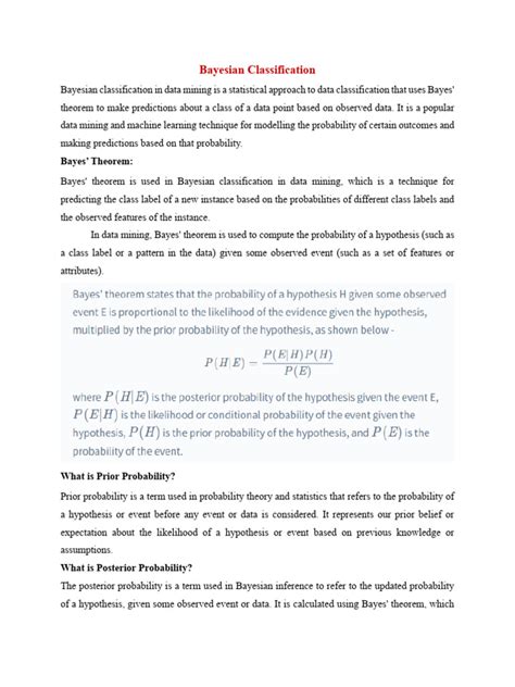 Unit4 Bayesian Classification Pdf Bayesian Inference Statistical