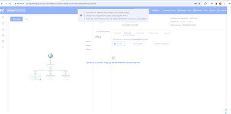 Reyee General Access Point To Router Mode Web Gui