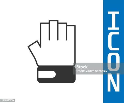 흰색 배경에 격리 된 회색 Mma 장갑 아이콘 스포츠 액세서리 전투기 전사 장갑 벡터 0명에 대한 스톡 벡터 아트 및 기타 이미지 0명 Championship 가라테