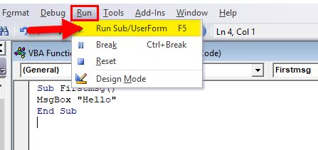 VBA Function In Excel How To Use VBA Function In Excel With Examples