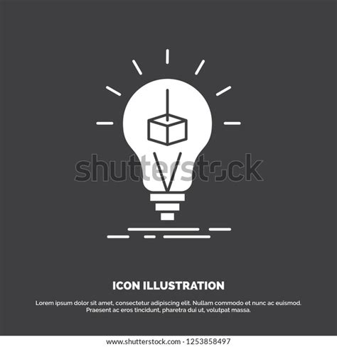 3d Cube Idea Bulb Printing Box Stock Vector Royalty Free 1253858497 Shutterstock