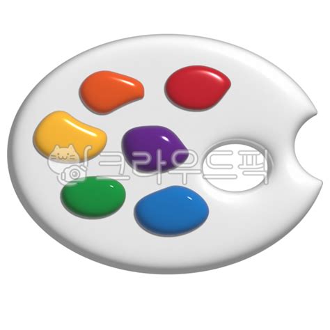 팔레트 빨간색 주황색 노란색 녹색 사진이미지일러스트캘리그라피 효푸작가