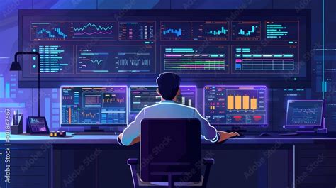 devops engineer monitoring ci cd pipeline in high tech workspace for