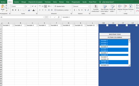 EXCEL DINAMICO PARA FILTRAR COLUMNAS DYNAMIC EXCEL TO FILTER COLU