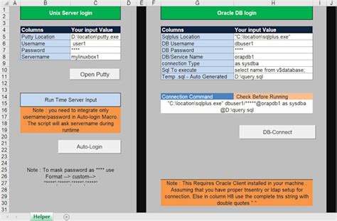 do scripting for oracle database and unix connectivity tools by
