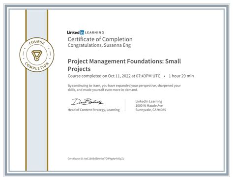 Susanna Eng Lsit On Linkedin Certificate Of Completion