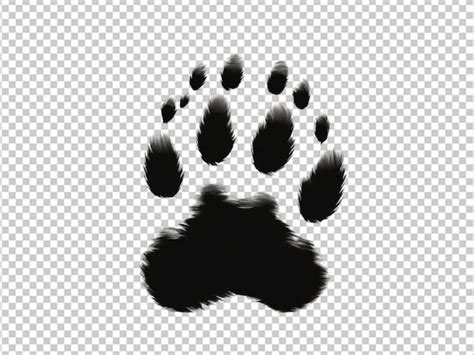 Псд отпечатка лапы собаки на прозрачном фоне Премиум Psd Файл