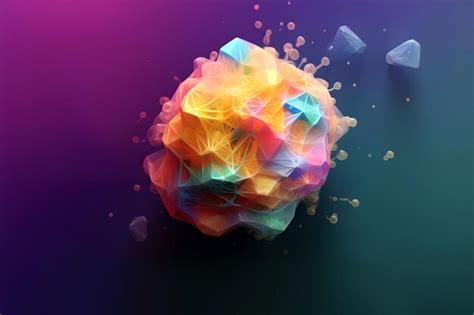 Premium Ai Image Abstract Colorful Gradient Translucent Wave Object On Colorful Background