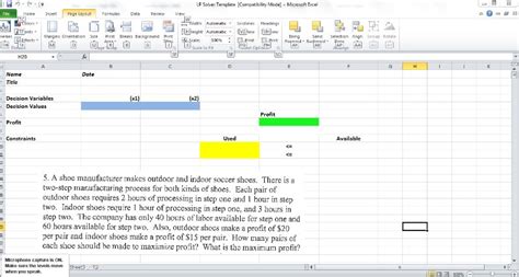 Excel Solver Examples Free Alikop