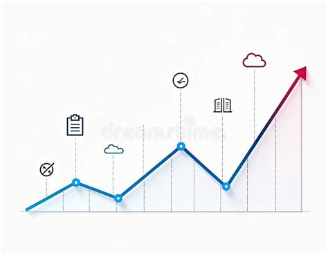 Upward Trend Graph Showing Business Growth And Success Stock