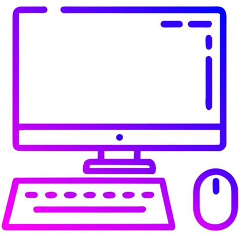 Premium Vector Computer Icon Outline Gradient