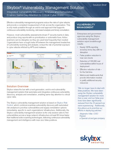 Skybox Security Vulnerability Management Sb En Pdf Vulnerability Computing Computer Security