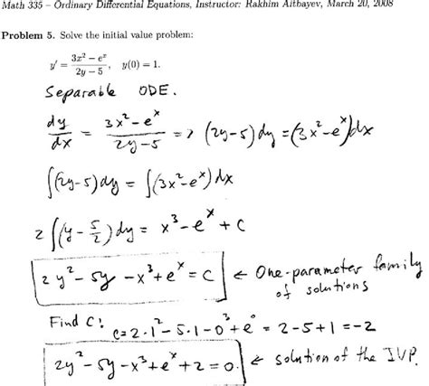 Differential Equation Problems Solved Pdf A New Algorithm For Solving