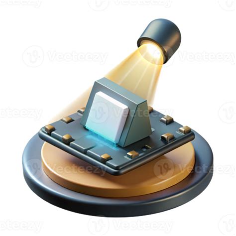 Impressive Vintage A Single Levitating Microchip Emitting Beams Of Light Intricate Details