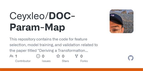 Github Ceyxleodoc Param Map This Repository Contains The Code For