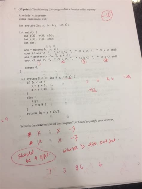 Solved 2 15 Points The Following C Program Has A