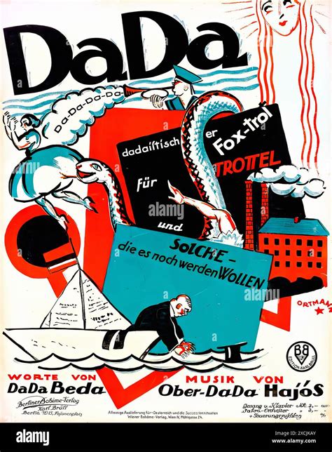 Dada Dadaist Fox Trot 1920 Vintage Advertising Print Poster Stock