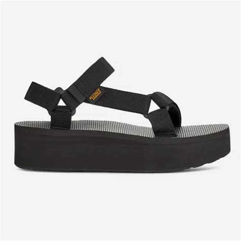 Teva Womens Flatform Universal Sandal Black Lauries Shoes