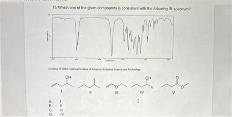 Solved 18 Which One Of The Given Compounds Is Consistent
