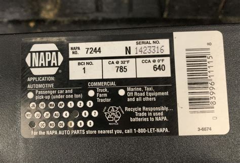 Reading A Battery Age Sticker Pelican Parts Forums