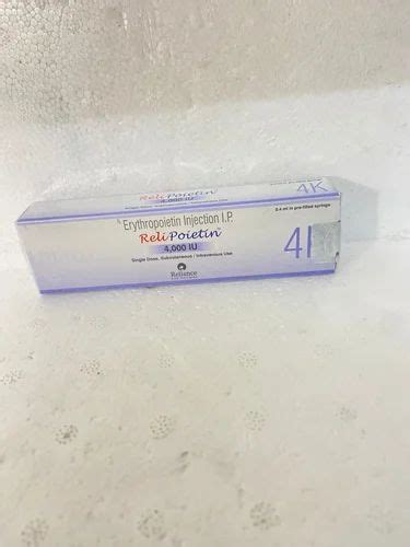 Erythropoietin Injection 4000 Iu At 300 Piece Relipoietin Injection In Mumbai ID