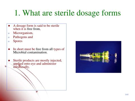 Define Sterile And Non Sterile Dosage Form At Connor Alexander Blog