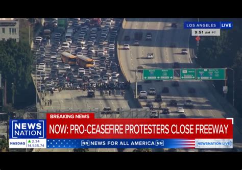 ‘pro Palestine Protesters Blocking 110 Freeway In Los Angeles