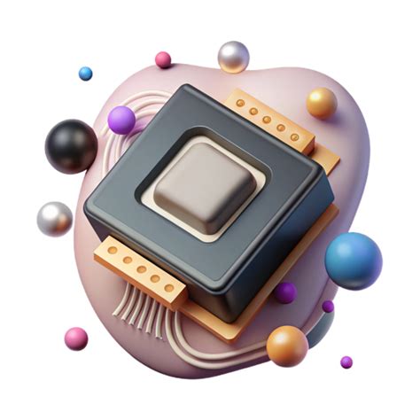 Vibrant Contemporary Quantum Dot Transistor Illustration Cutout On