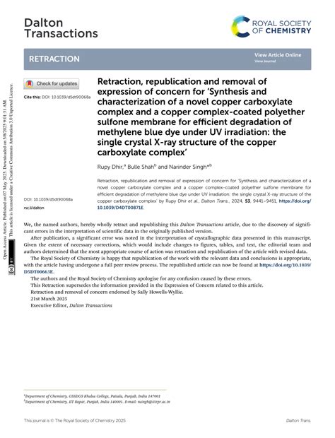 Pdf Retraction Republication And Removal Of Expression Of Concern
