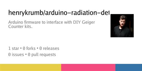 Henrykrumb Arduino Radiation Detector Arduino Firmware To Interface With Diy Geiger Counter