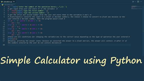 VS Code Beginner Python Tutorial Making A Simple Calculator Using