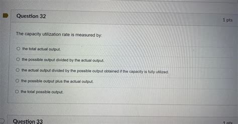 Solved The Capacity Utilization Rate Is Measured By The
