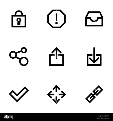 Set Of Icons For Simple Flat Style Ui Design Stock Vector Image And Art