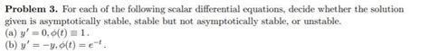 solved problem 3 for each of the following scalar