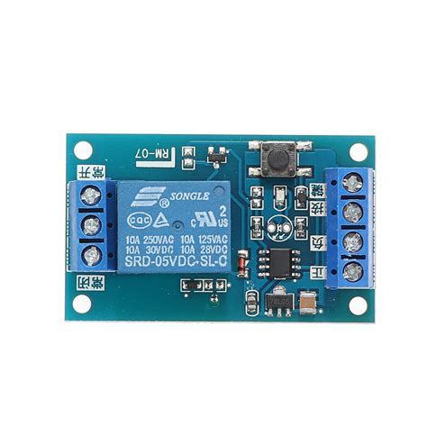 Pcs DC V Single Bond Button Bistable Relay Module Modified Car Start And Stop Self Locking