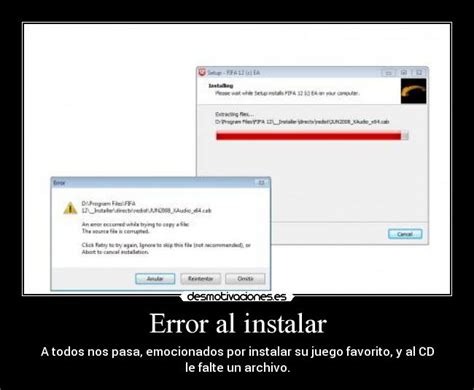 Error Al Instalar Desmotivaciones
