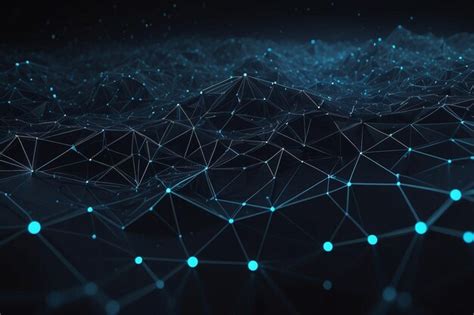 Premium Photo Abstract Polygonal Space Low Poly Dark Background With Connecting Dots And Lines